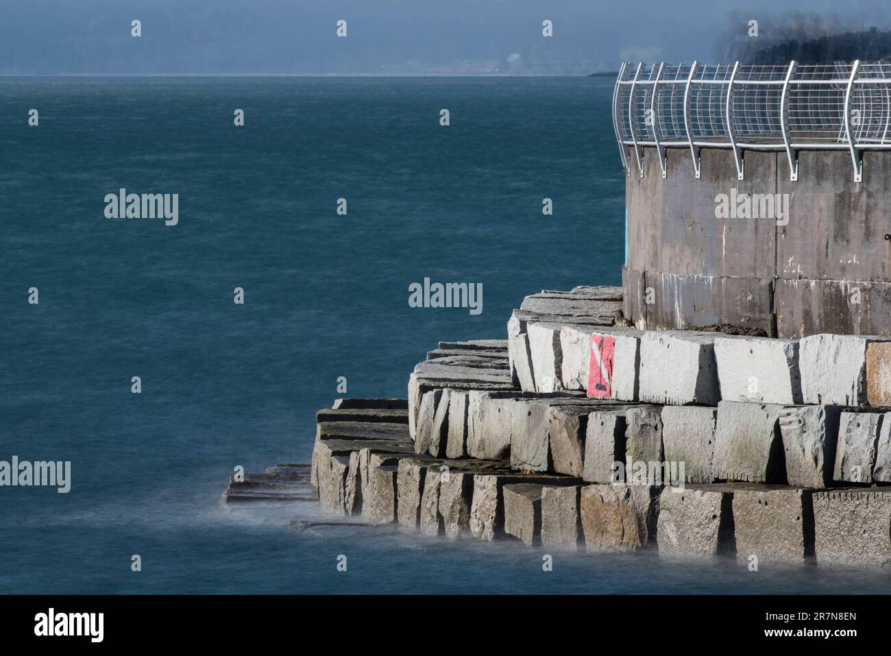 Time exposure image of the Ogden Point breakwater, Victoria, BC Stock Photo - Alamy