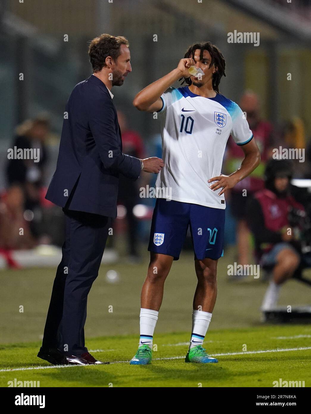 England manager Gareth Southgate and Trent Alexander-Arnold speak on ...