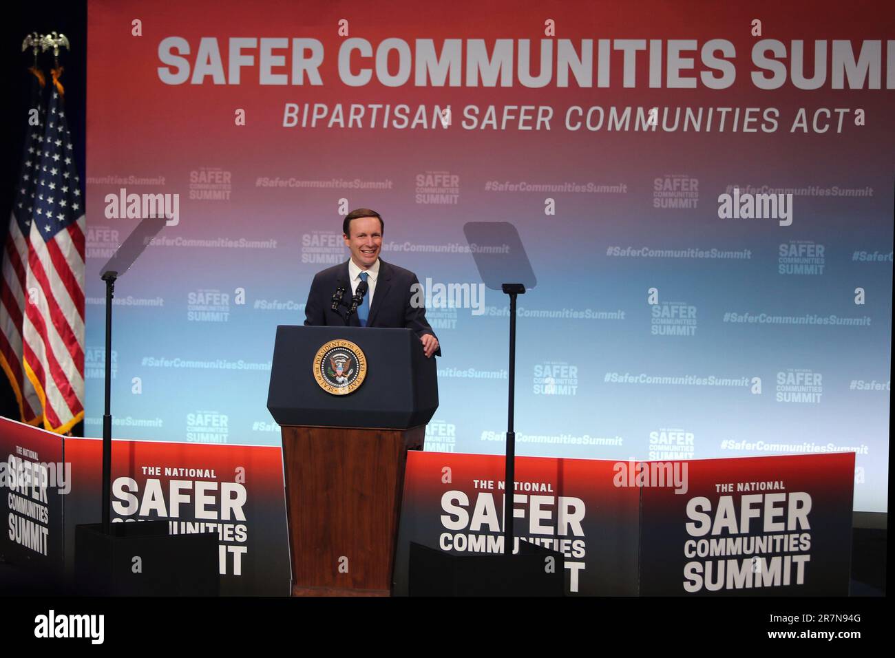 June 16, 2023, West Hartford, Connecticut, USA: SENATOR CHRIS MURPHY of ...