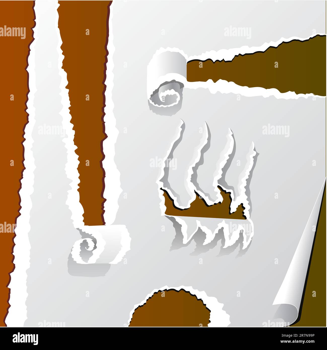 Paper edge texture Stock Vector Images - Alamy