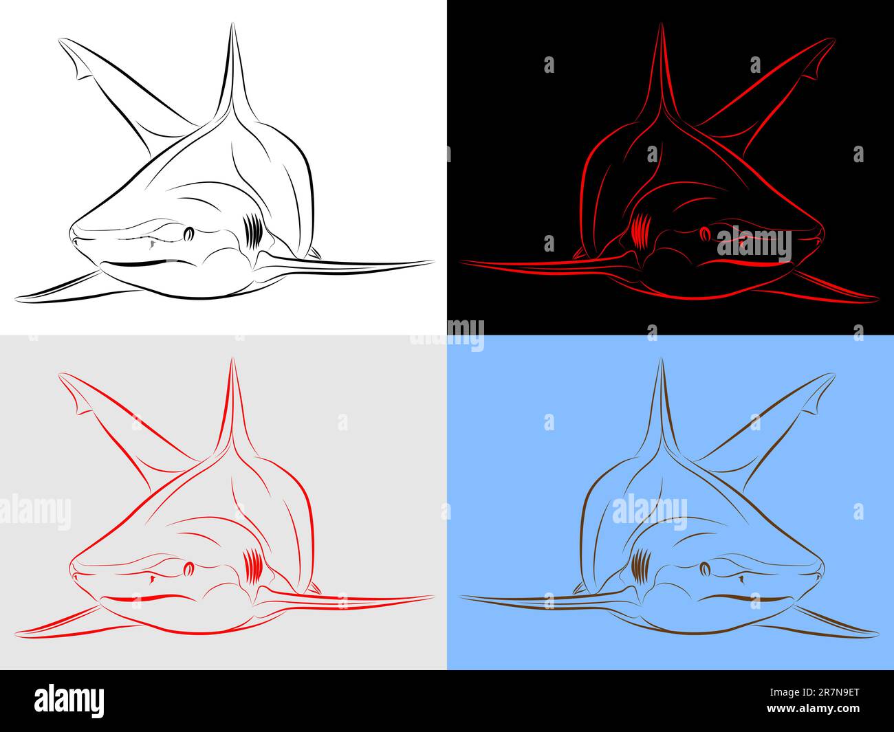 Dangerous sharks Stock Vector Images - Alamy