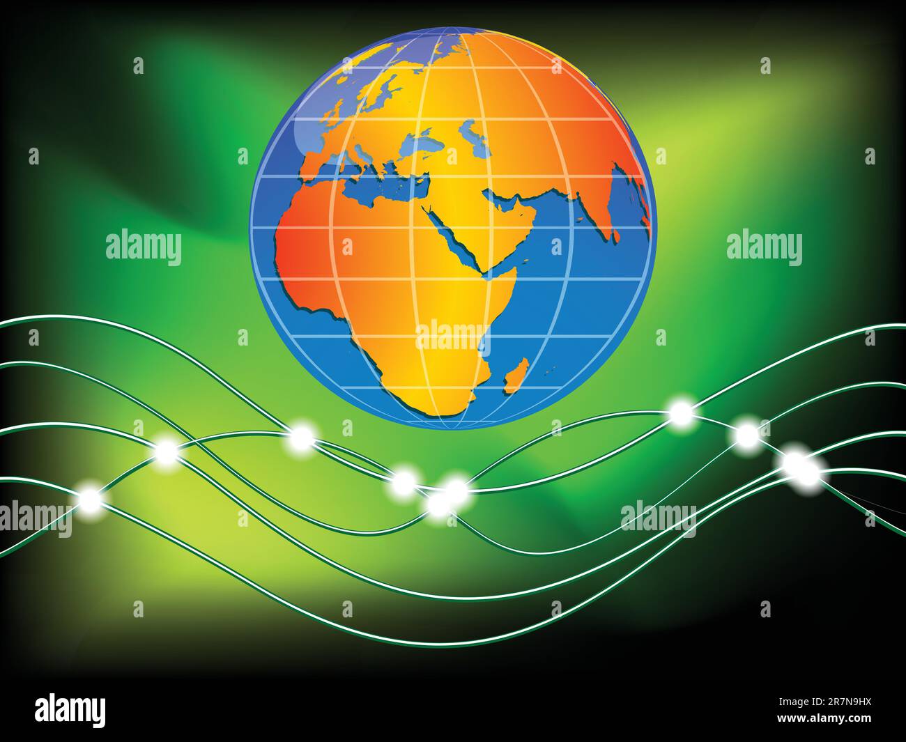 world communication concept, abstract vector art illustration Stock ...