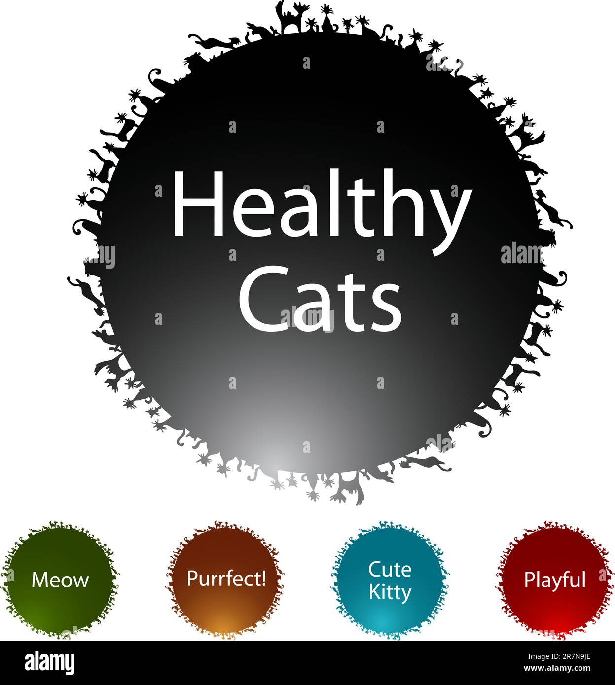 A healthy cats image set Stock Vector Image & Art - Alamy