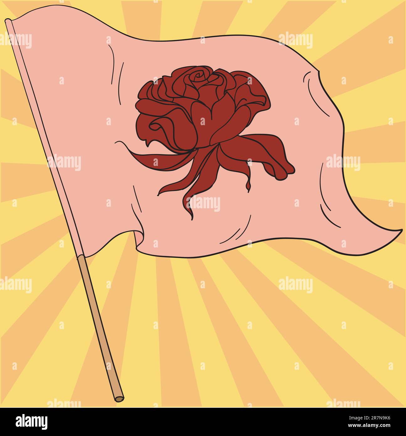 Rose on the center Stock Vector Images - Alamy