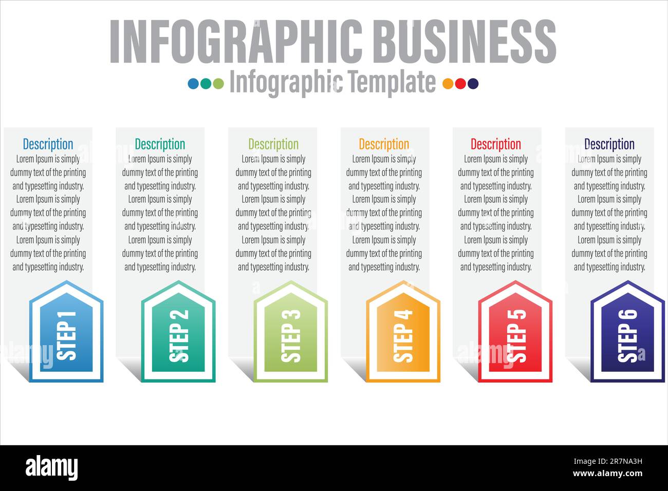 Vector Infographic design with 6 options or 6 steps. process diagram ...