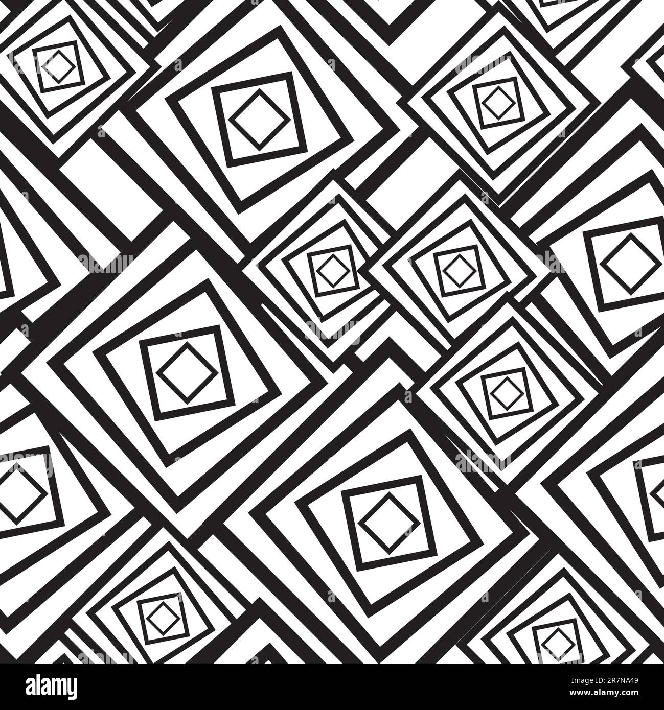 Black-and-white abstract background with squares. Seamless pattern ...