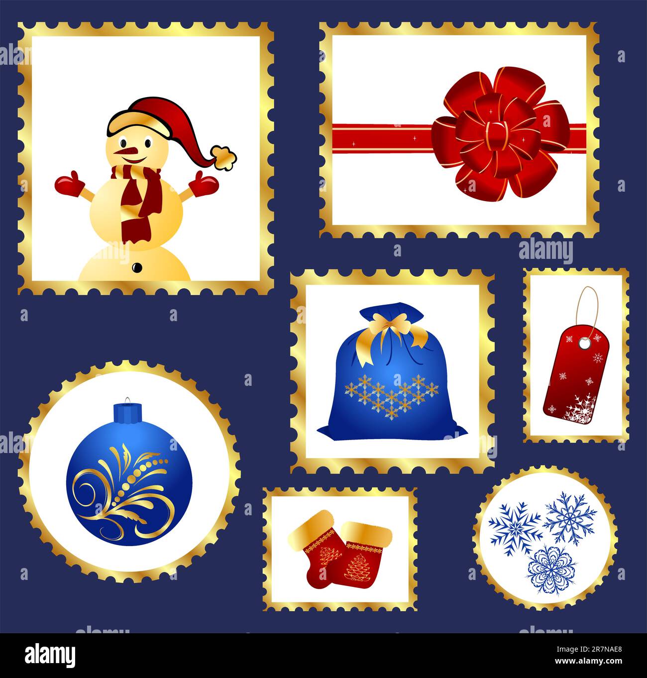 Postage stamps cartoon Stock Vector Images - Alamy