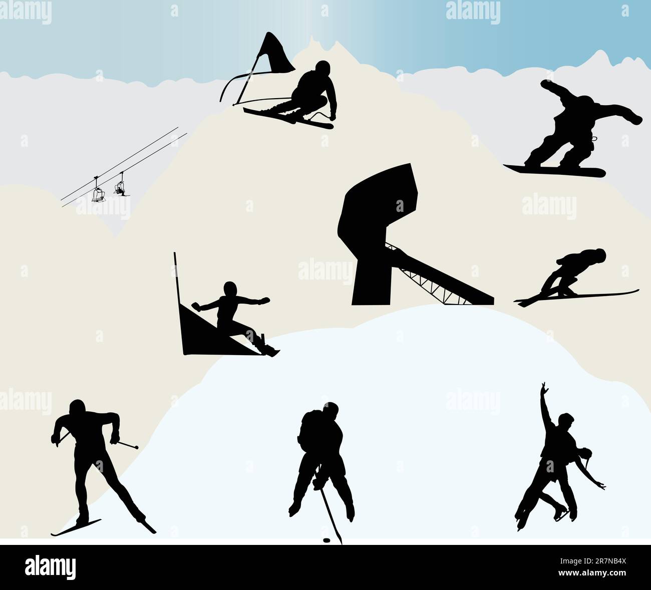 Winter sports - vector Stock Vector Image & Art - Alamy