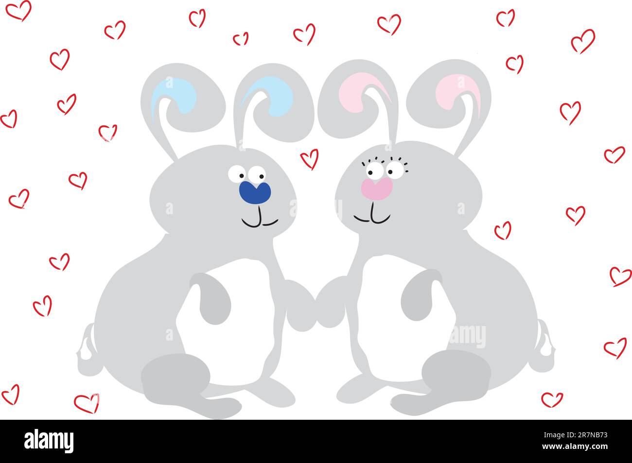 Cute rabbits Stock Vector Images - Alamy