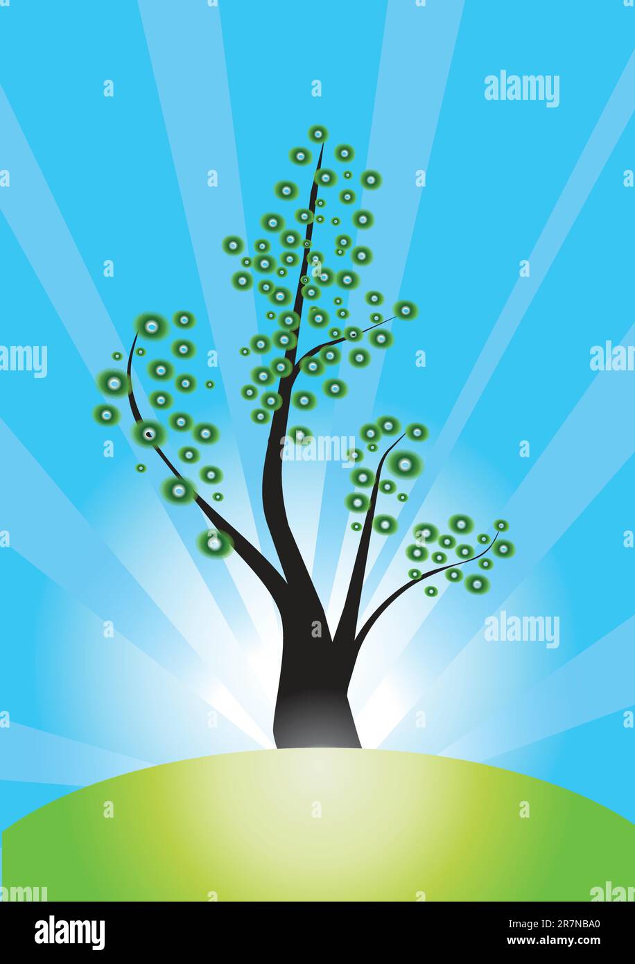 Alone tree branch Stock Vector Images - Alamy