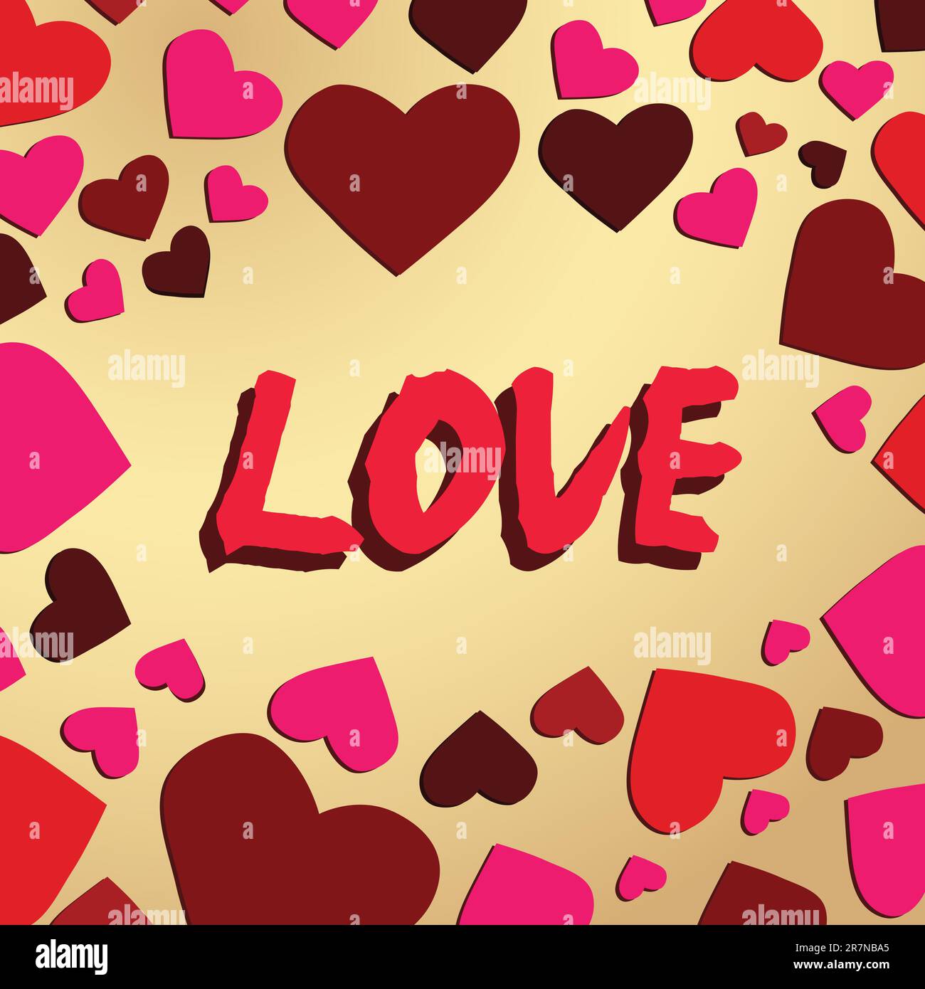 Abstract romantic love background, vector illustration Stock Vector ...