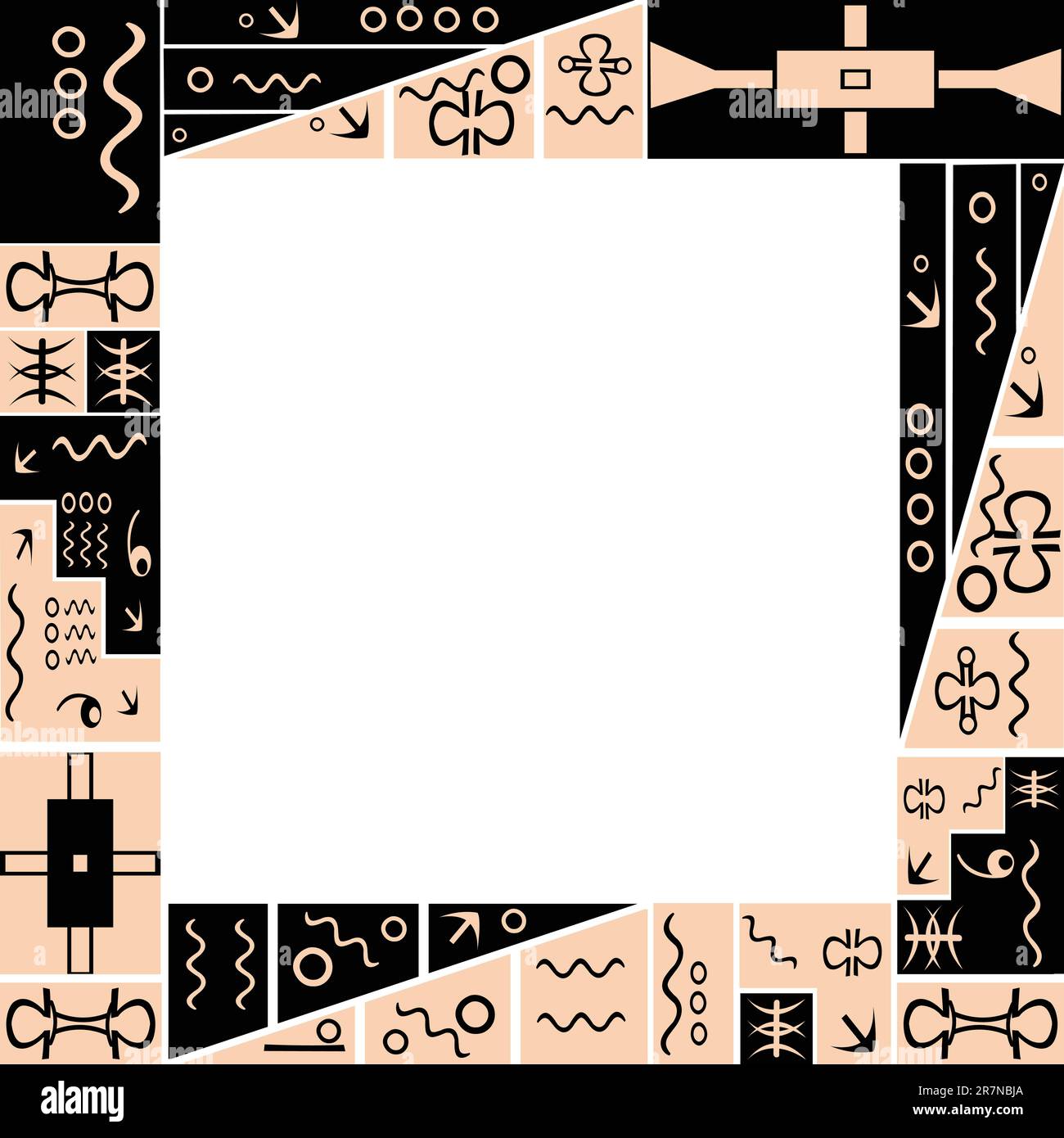 Frame with African tribal ornaments Stock Vector Image & Art - Alamy