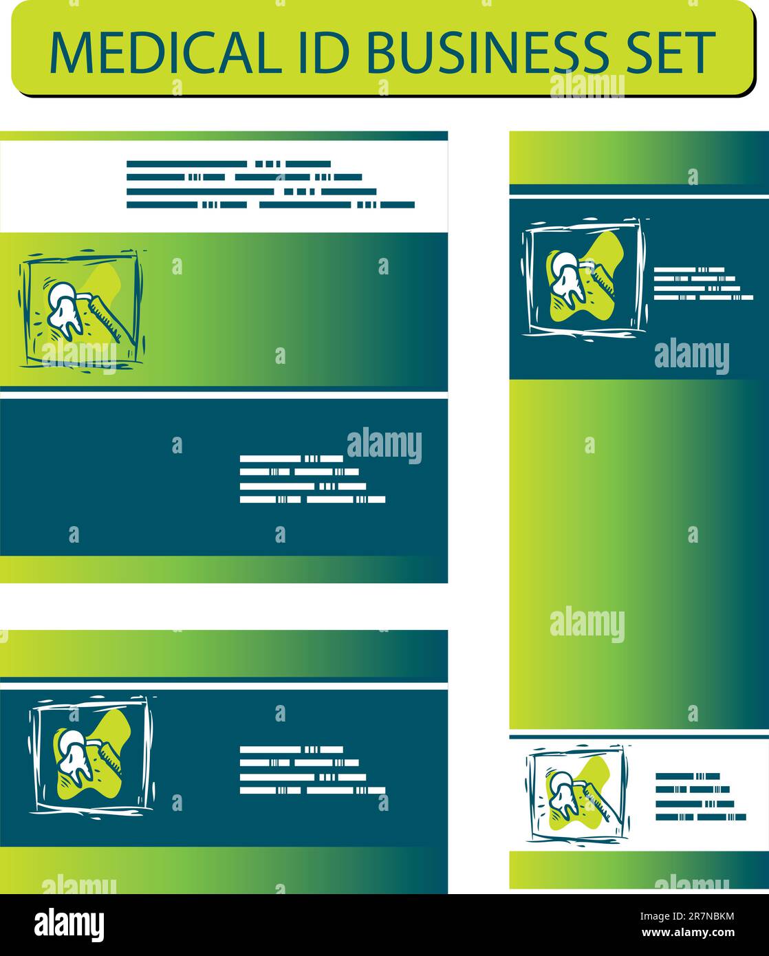 Medical ID business set with Dentist icons Stock Vector Image & Art - Alamy