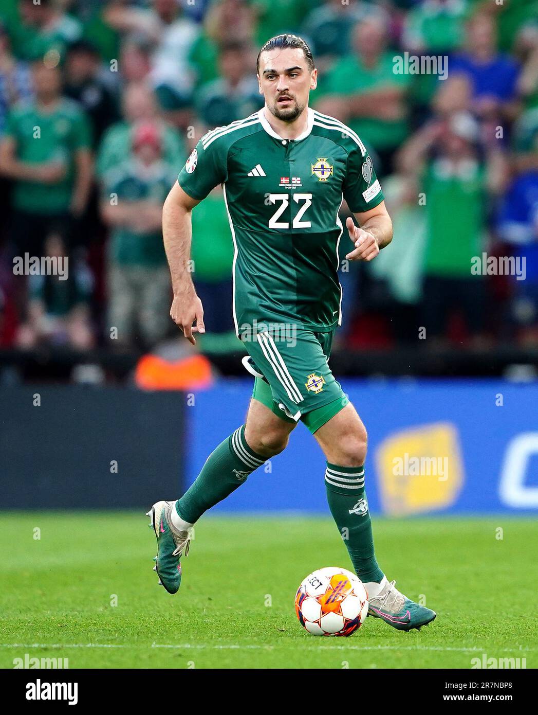 Northern Ireland's Ciaron Brown in action during the UEFA Euro 2024 ...