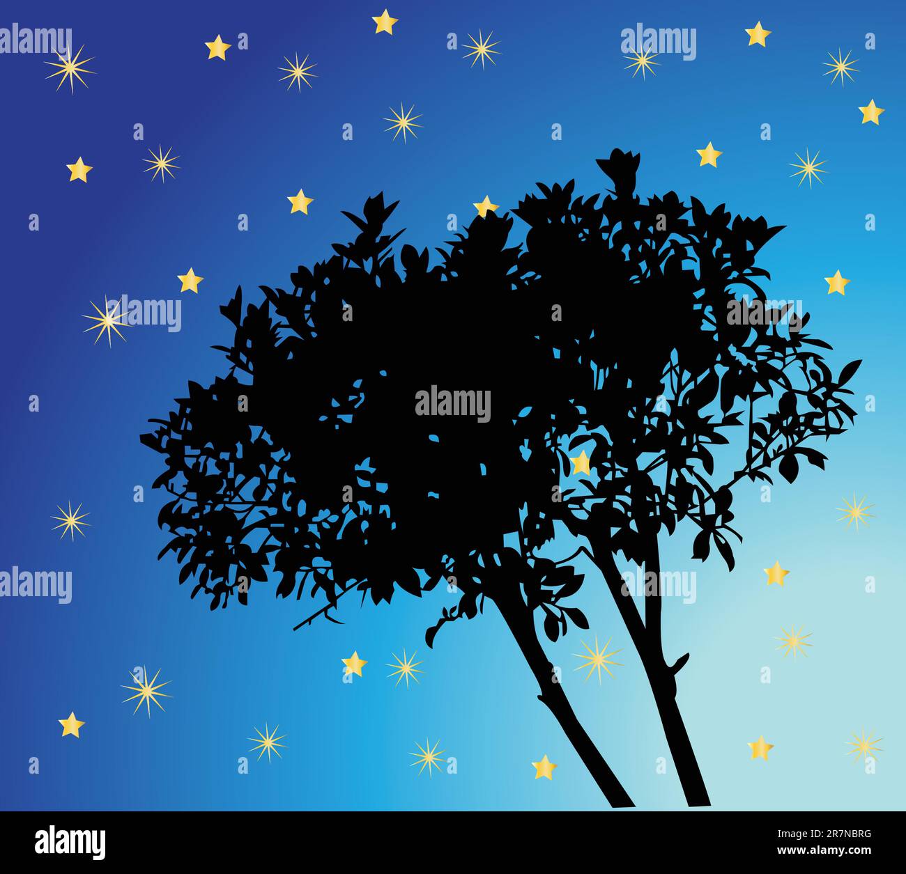 illustration of Tree with background - vector Stock Vector Image & Art ...