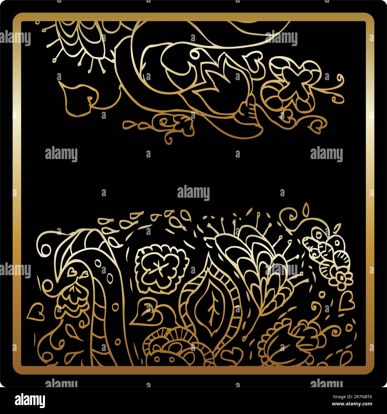 Color flower line pattern design Stock Vector Images - Alamy