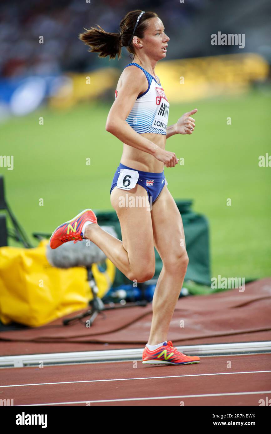 Jess Martin participating in the 10.000m final at the World Athletics ...