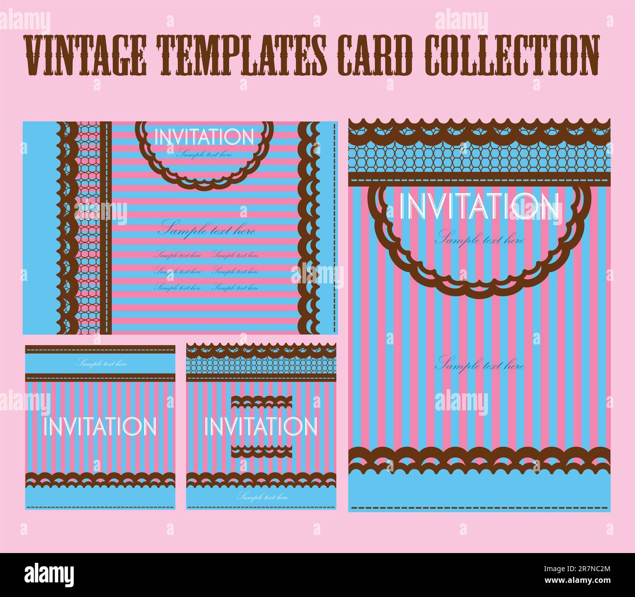 Vintage Templates Card Collection Stock Vector Image & Art - Alamy