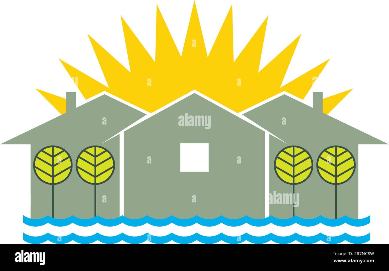 Residential beach Stock Vector Images - Alamy