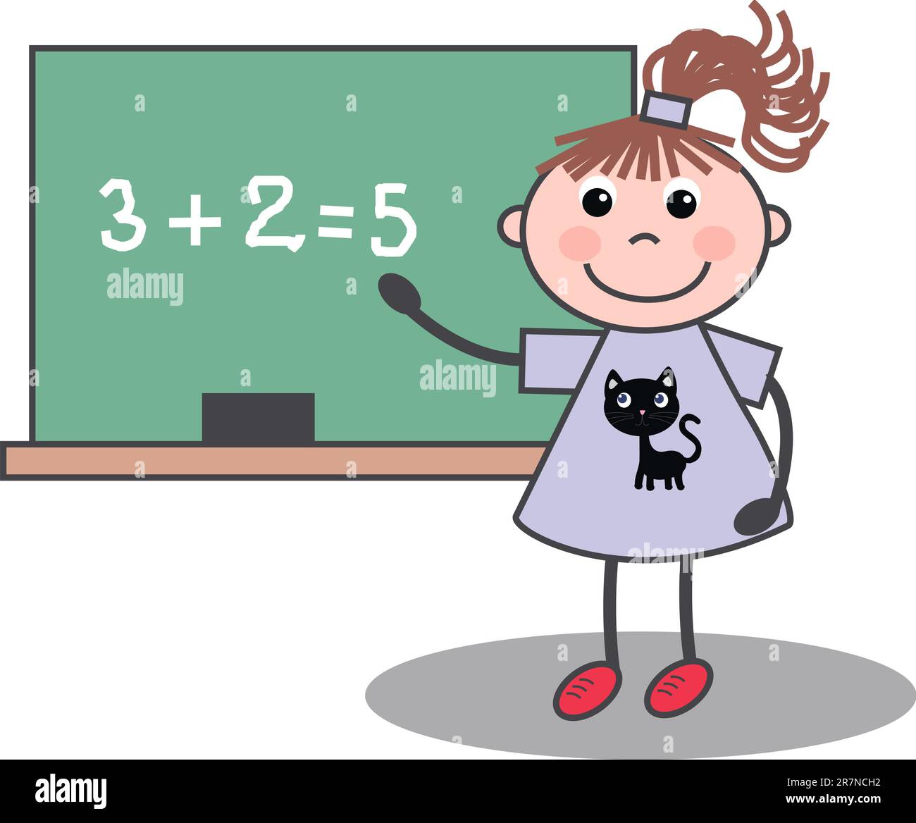 Girl present class Cut Out Stock Images & Pictures - Alamy