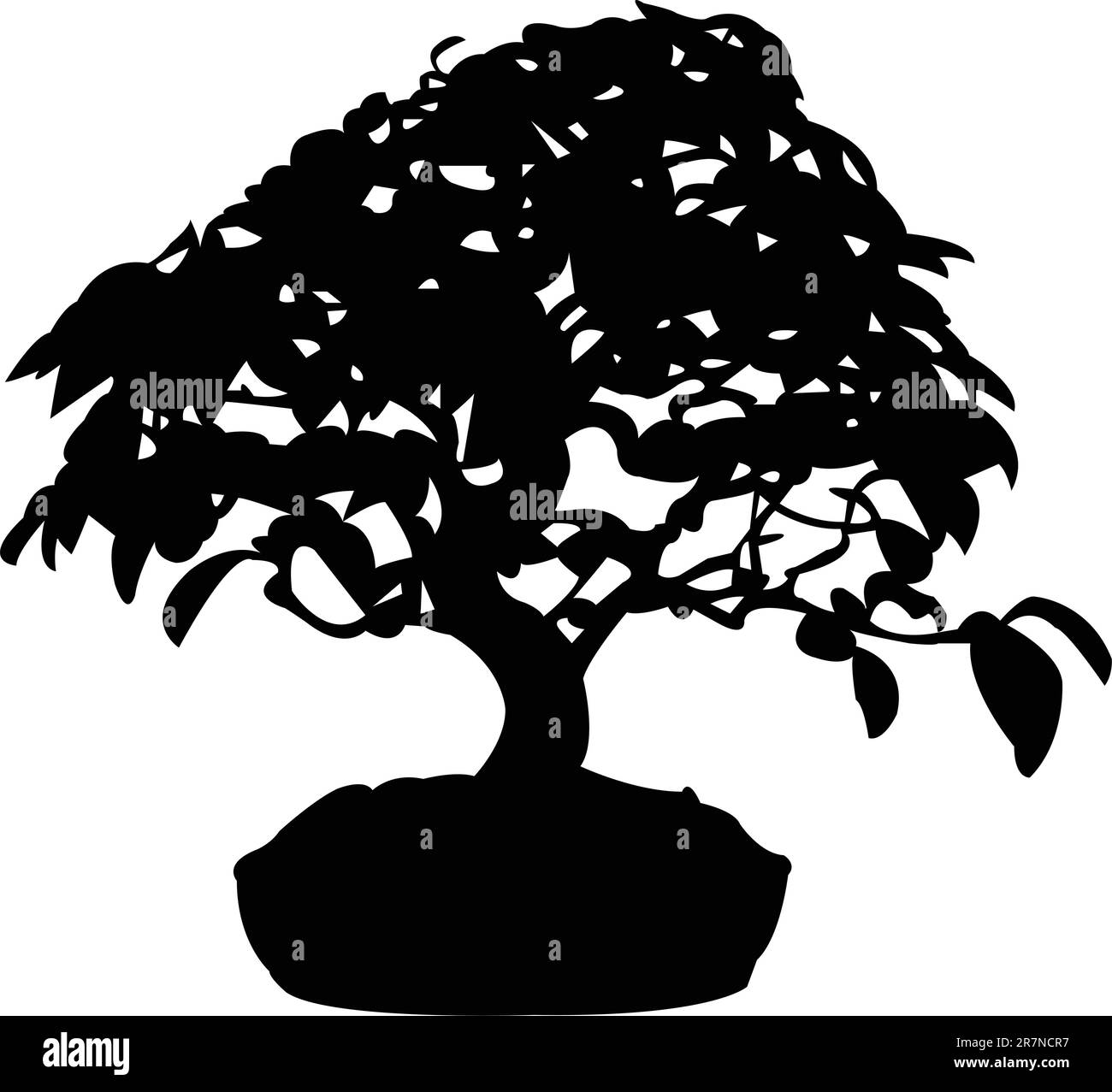 bonsai silhouette - vector Stock Vector Image & Art - Alamy