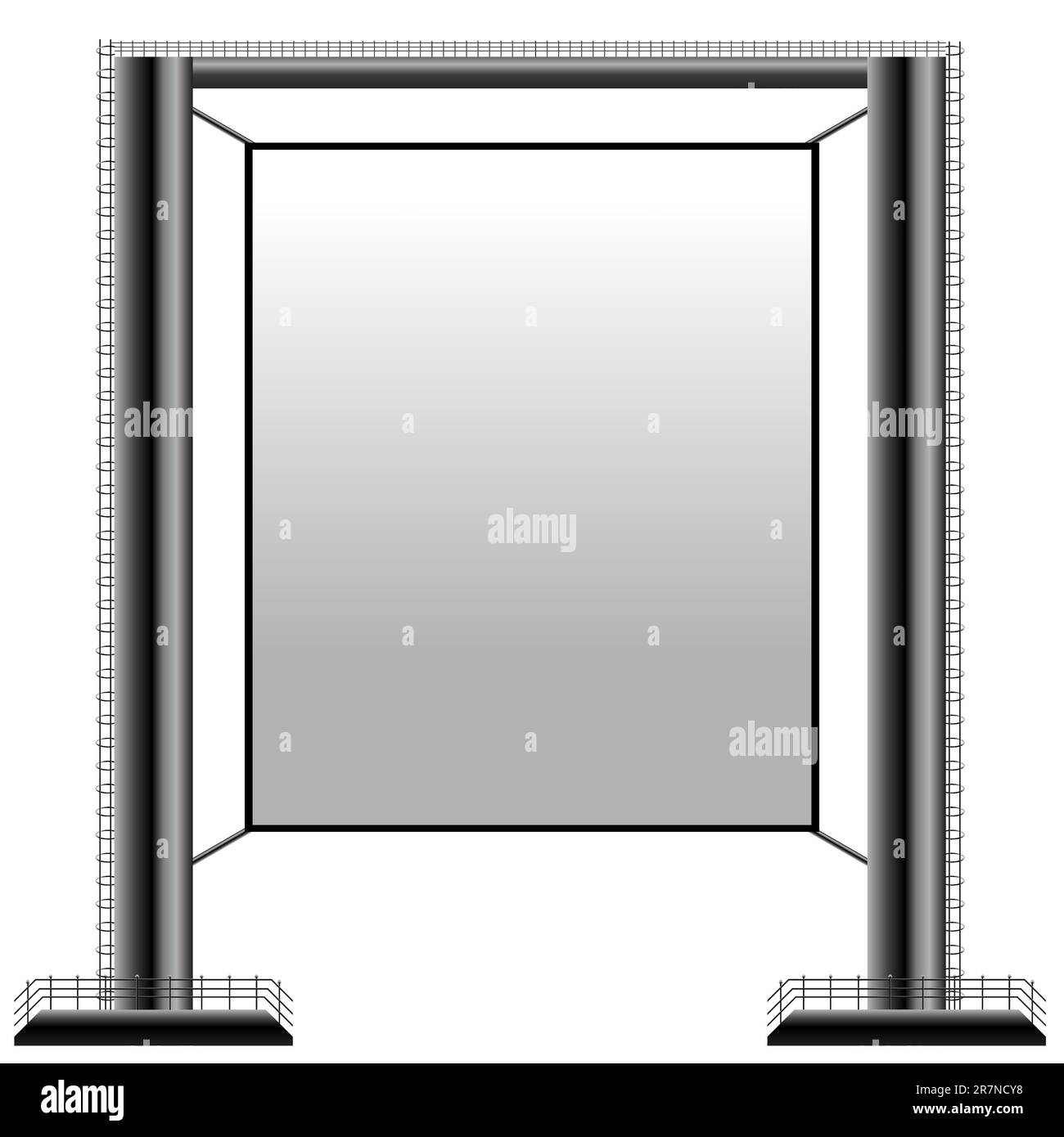 billboard for commercial against white background, abstract vector art ...