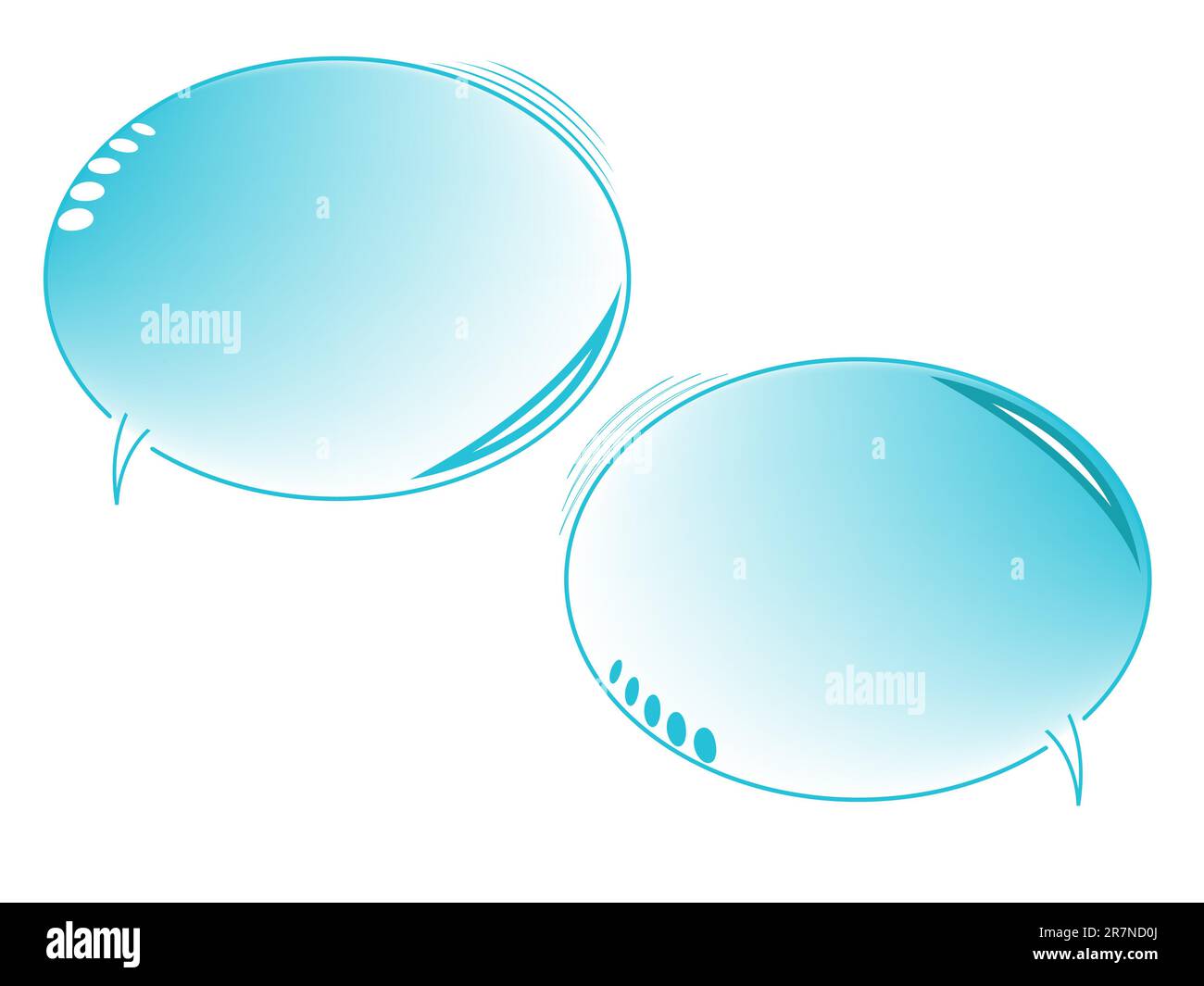 blue text bubbles isolated on white background, abstract vector art ...