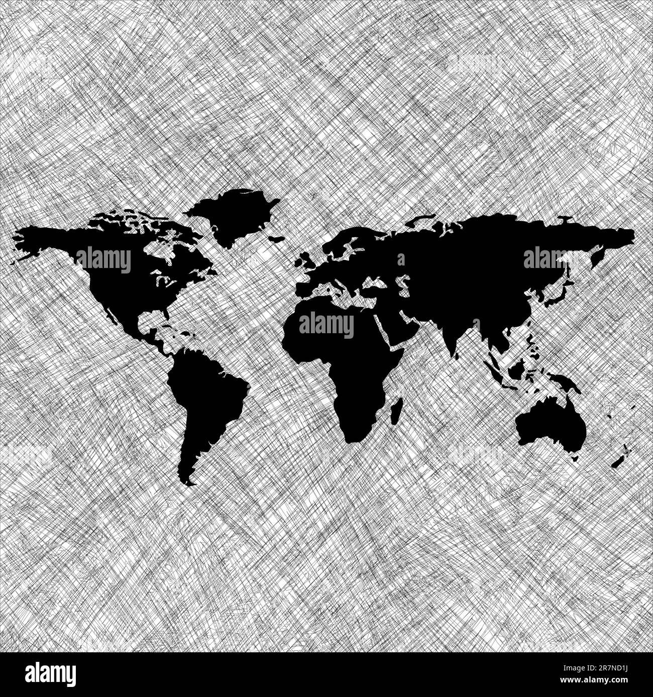 black world map over grunge stripes, abstract art illustration Stock ...