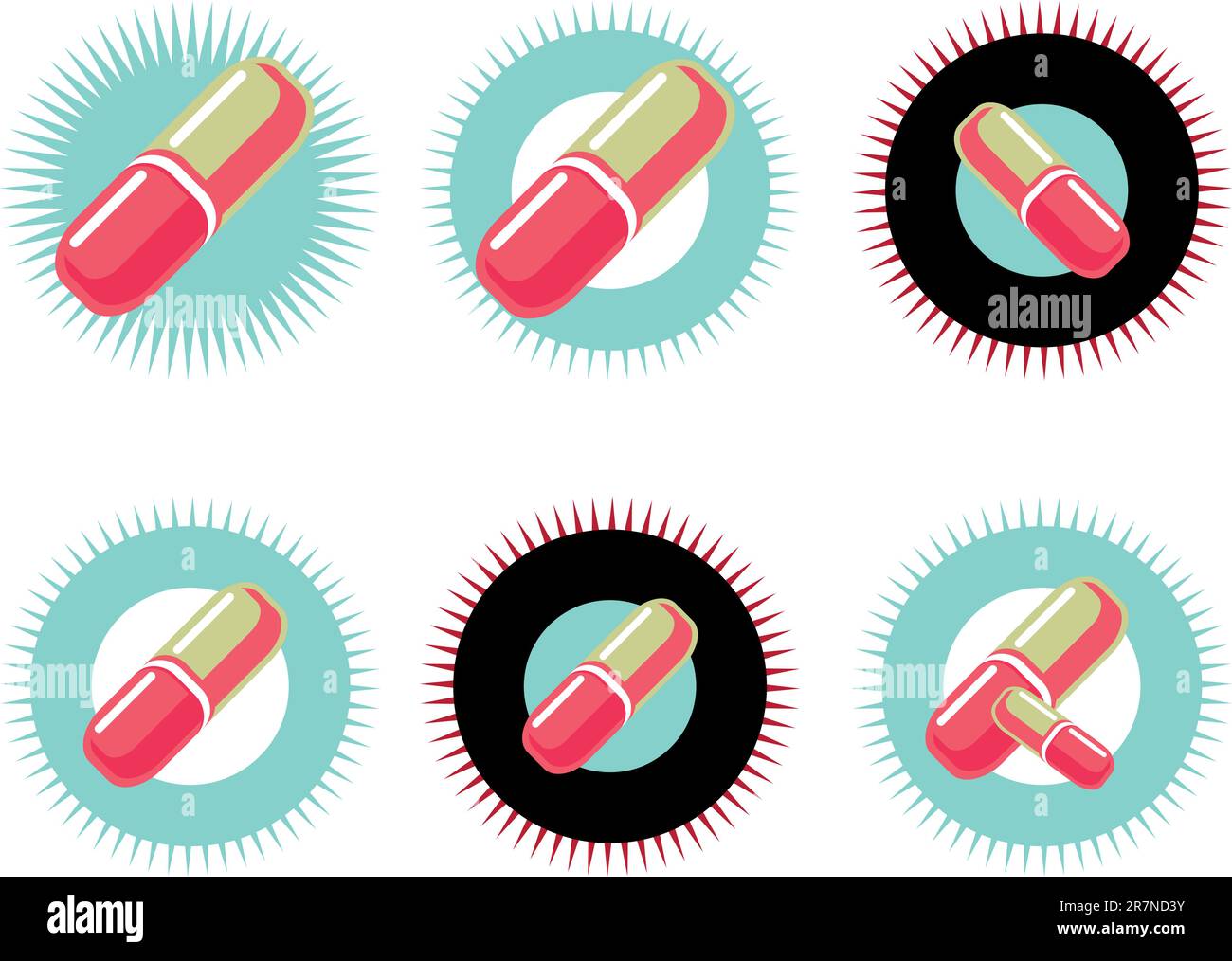 Medical Pills frame tag labels Stock Vector Image & Art - Alamy