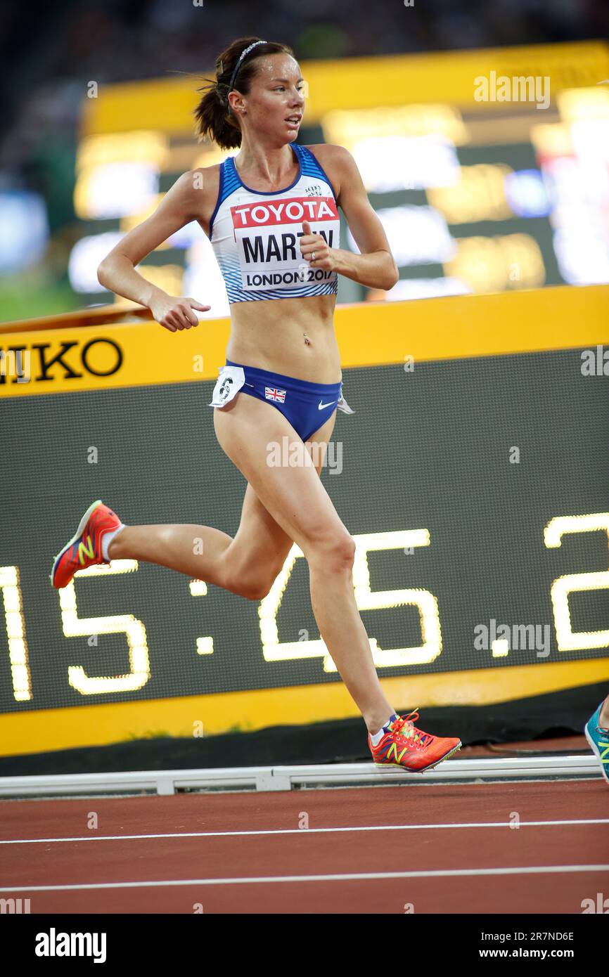 Jess Martin participating in the 10.000m final at the World Athletics ...