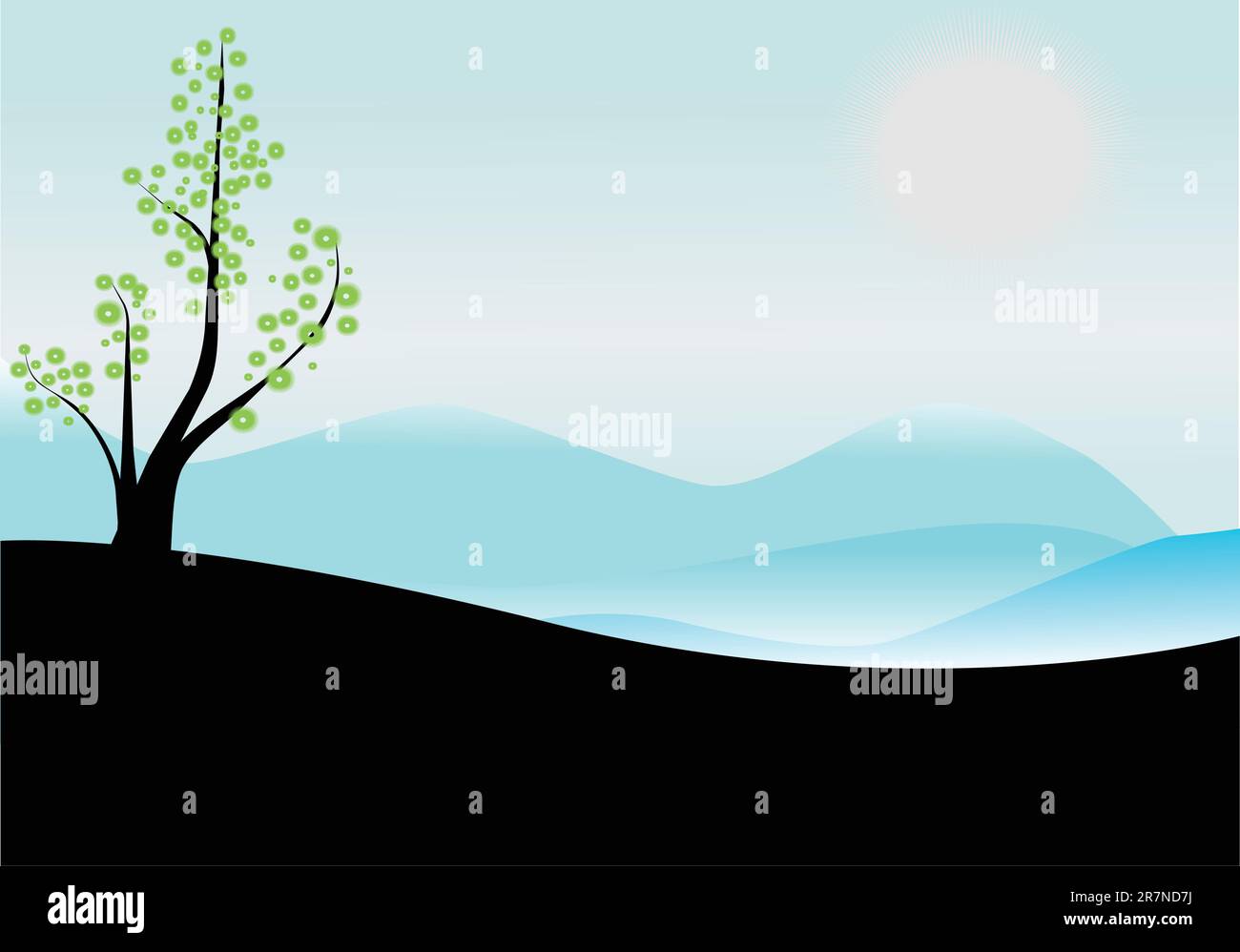 Alone tree branch Stock Vector Images - Alamy