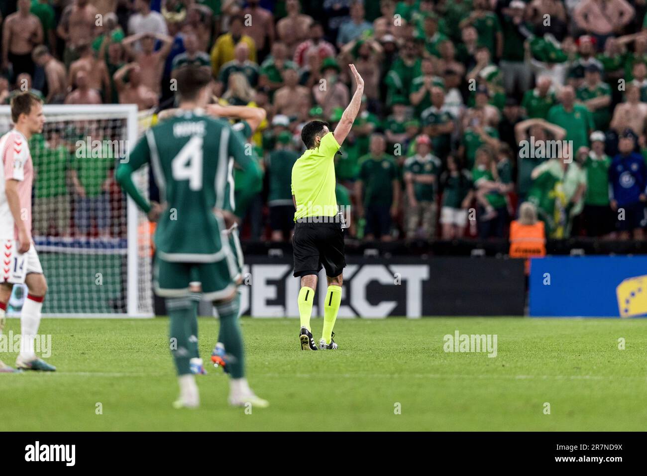 Copenhagen, Denmark. 16th June, 2023. Referee Daniel Stefanski seen ...