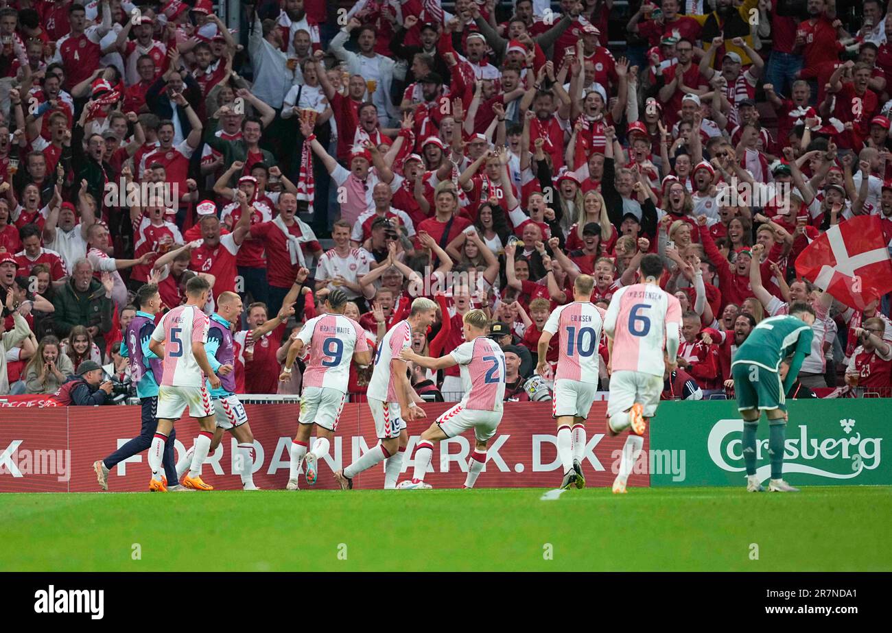 Parken, Copenhagen, Denmark. 16th June, 2023. Jonas Wind (Denmark ...
