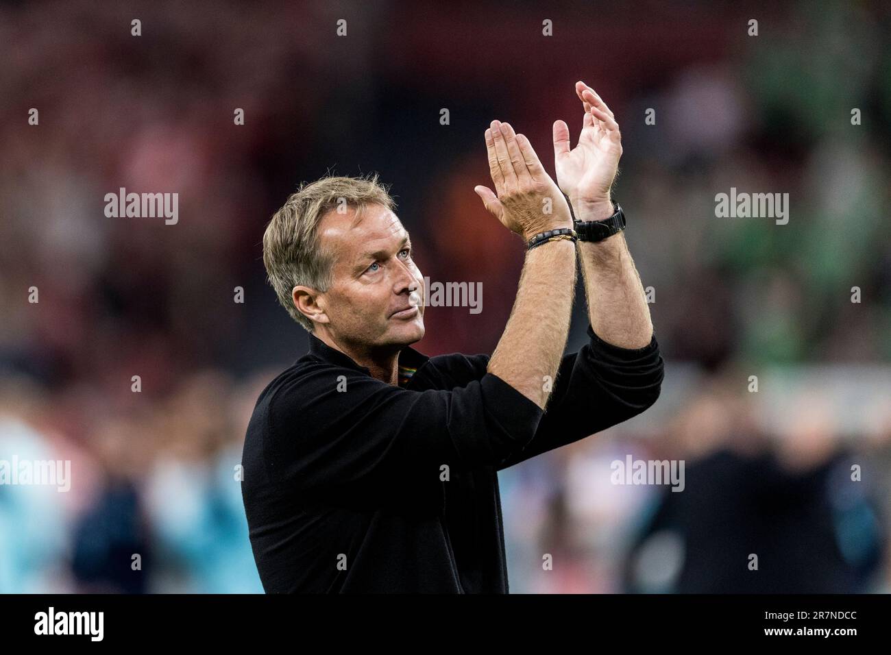 Copenhagen, Denmark. 16th June, 2023. Head coach Kasper Hjulmand of ...