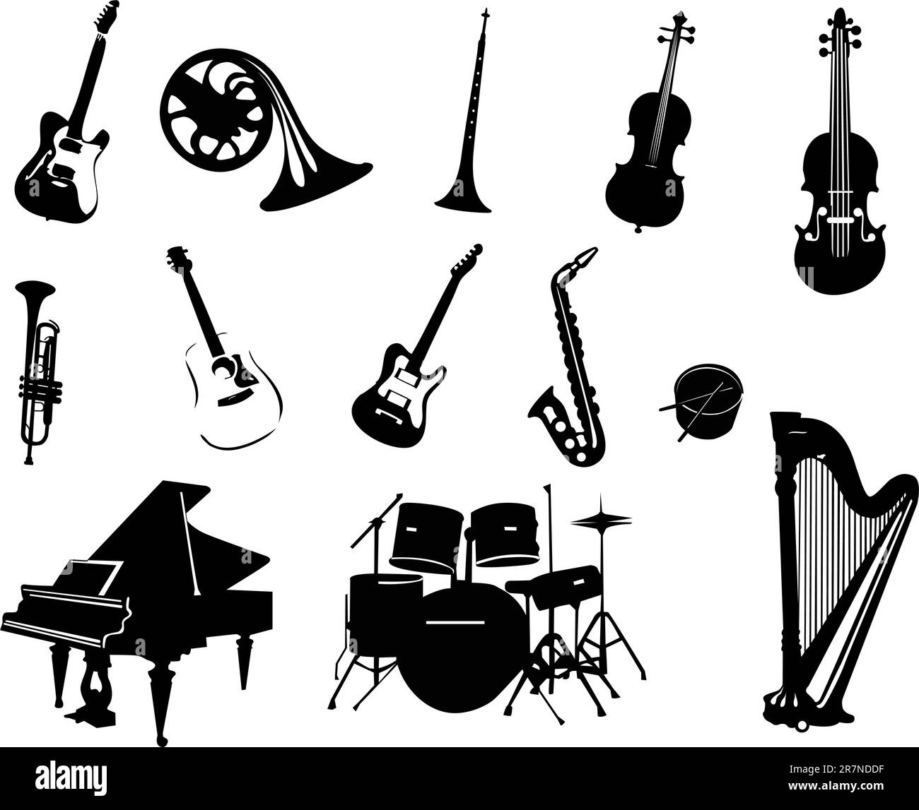 Music instrument vector Stock Vector Image & Art - Alamy