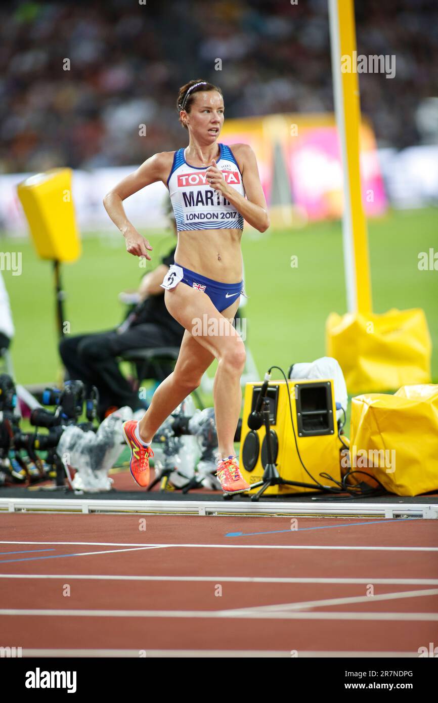 Jess Martin participating in the 10.000m final at the World Athletics ...
