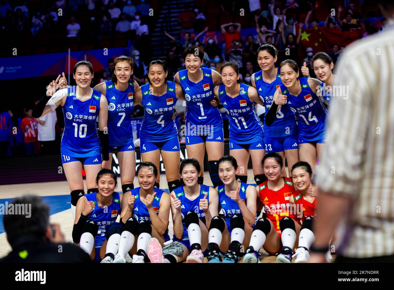 Hong Kong, Hong Kong. 16th June, 2023. Team China pose for a group photo after the preliminary ...