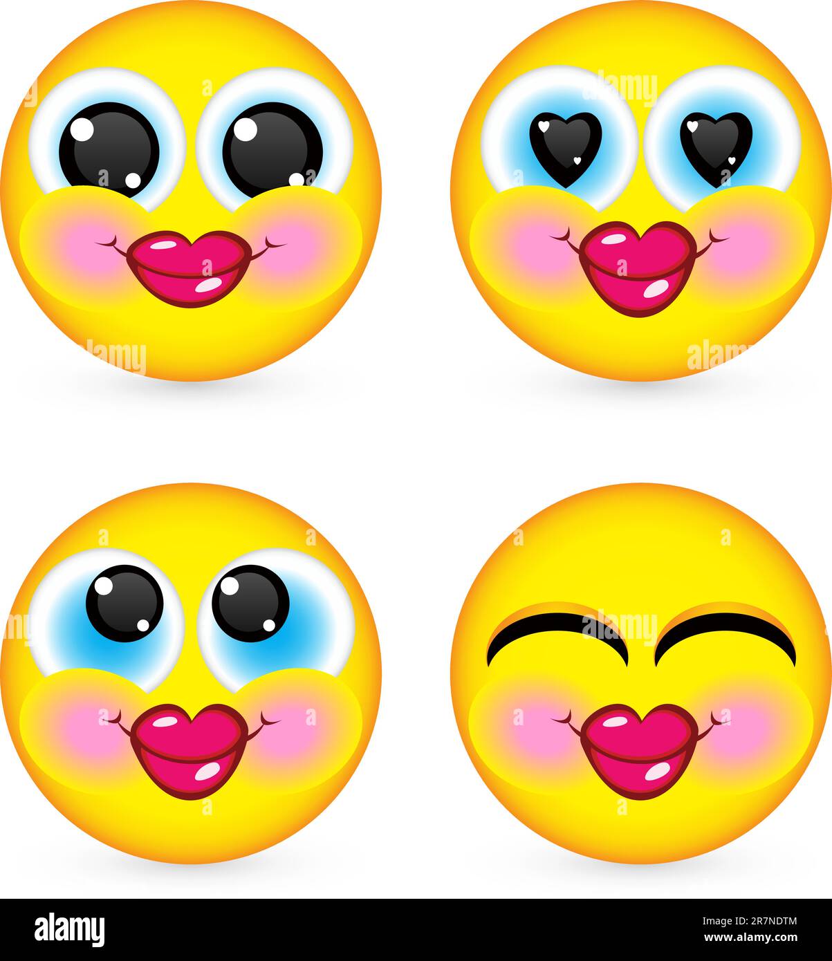 Happy faces reflection sad faces Stock Vector Images - Alamy