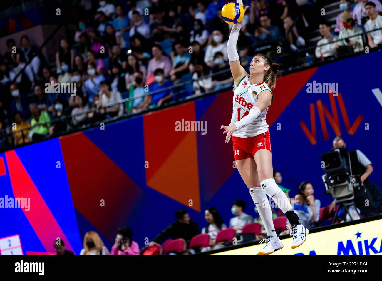 Hong Kong, Hong Kong. 16th June, 2023. Borislava SAYKOVA (#14) of Bulgaria seen in action during ...