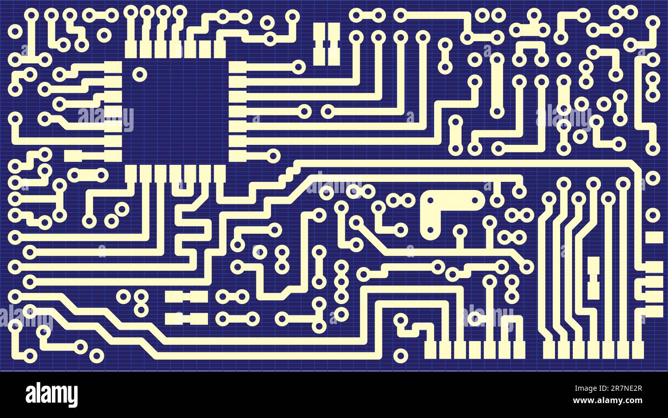 Background for business cards - the circuit board - vector illustration ...