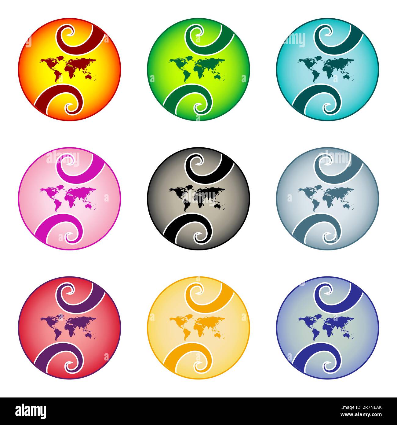 abstract world map bubbles against white background, vector art ...