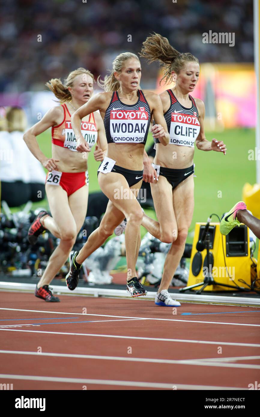 Natasha Wodak participating in the 10.000m final at the World Athletics ...