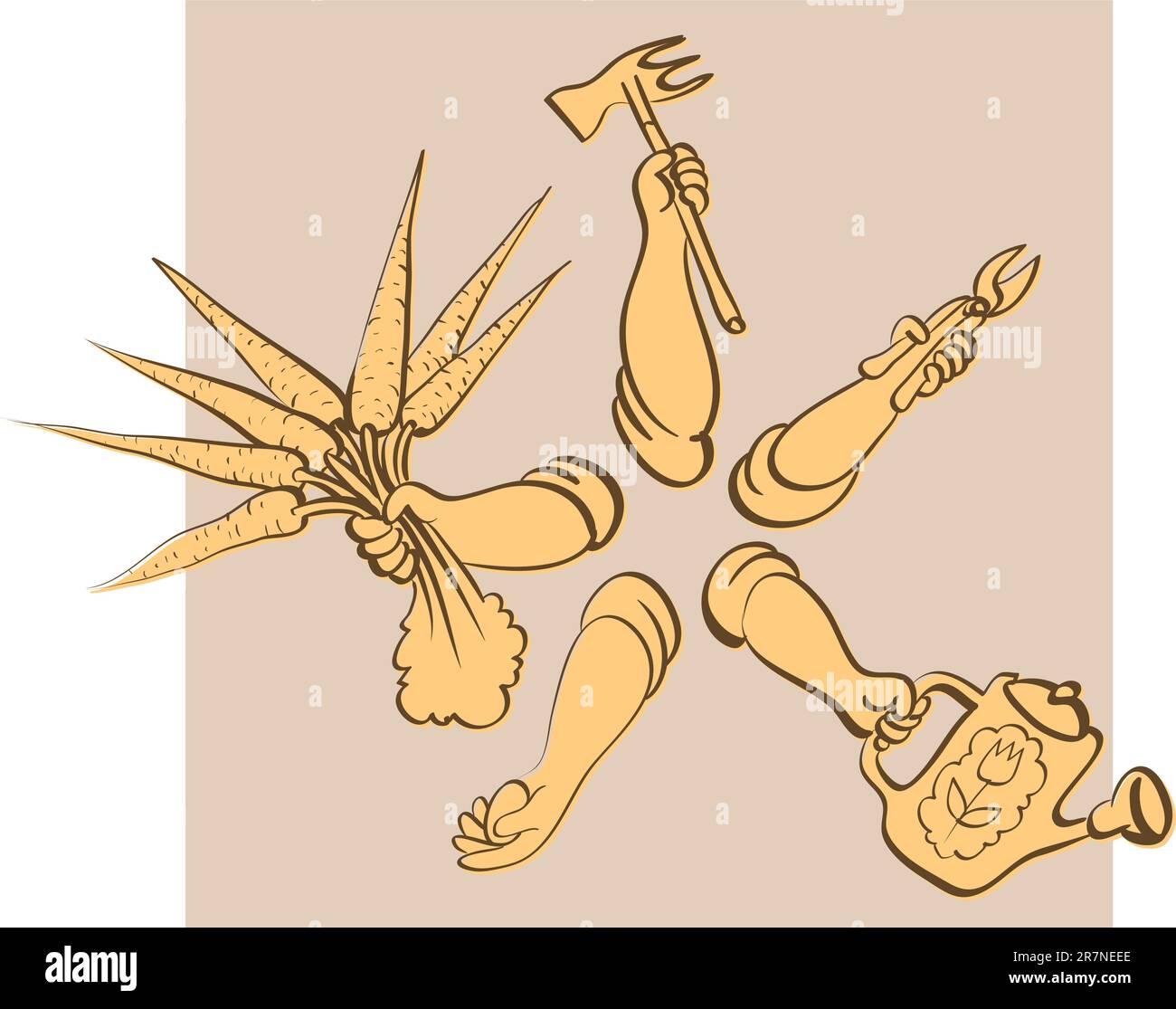 Hand planted Stock Vector Images - Alamy