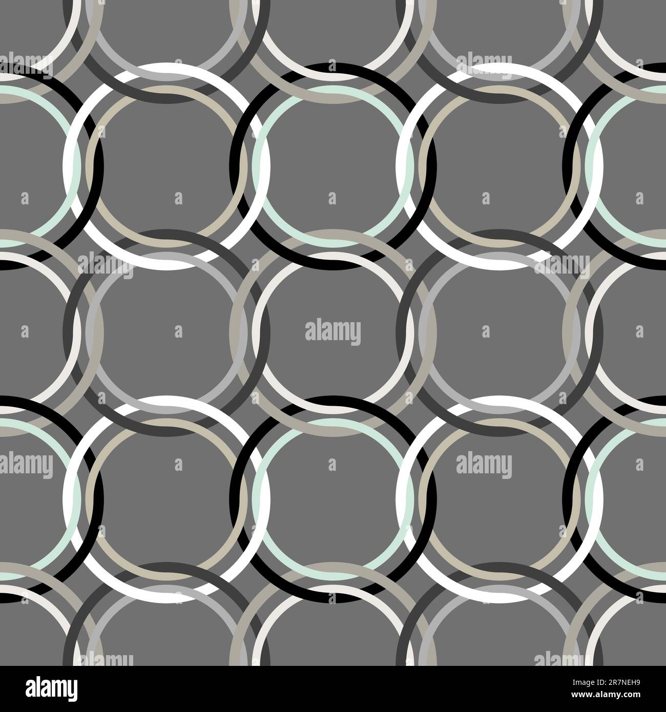 Circles Seamless Pattern Abstract Art Illustration Stock Vector Image