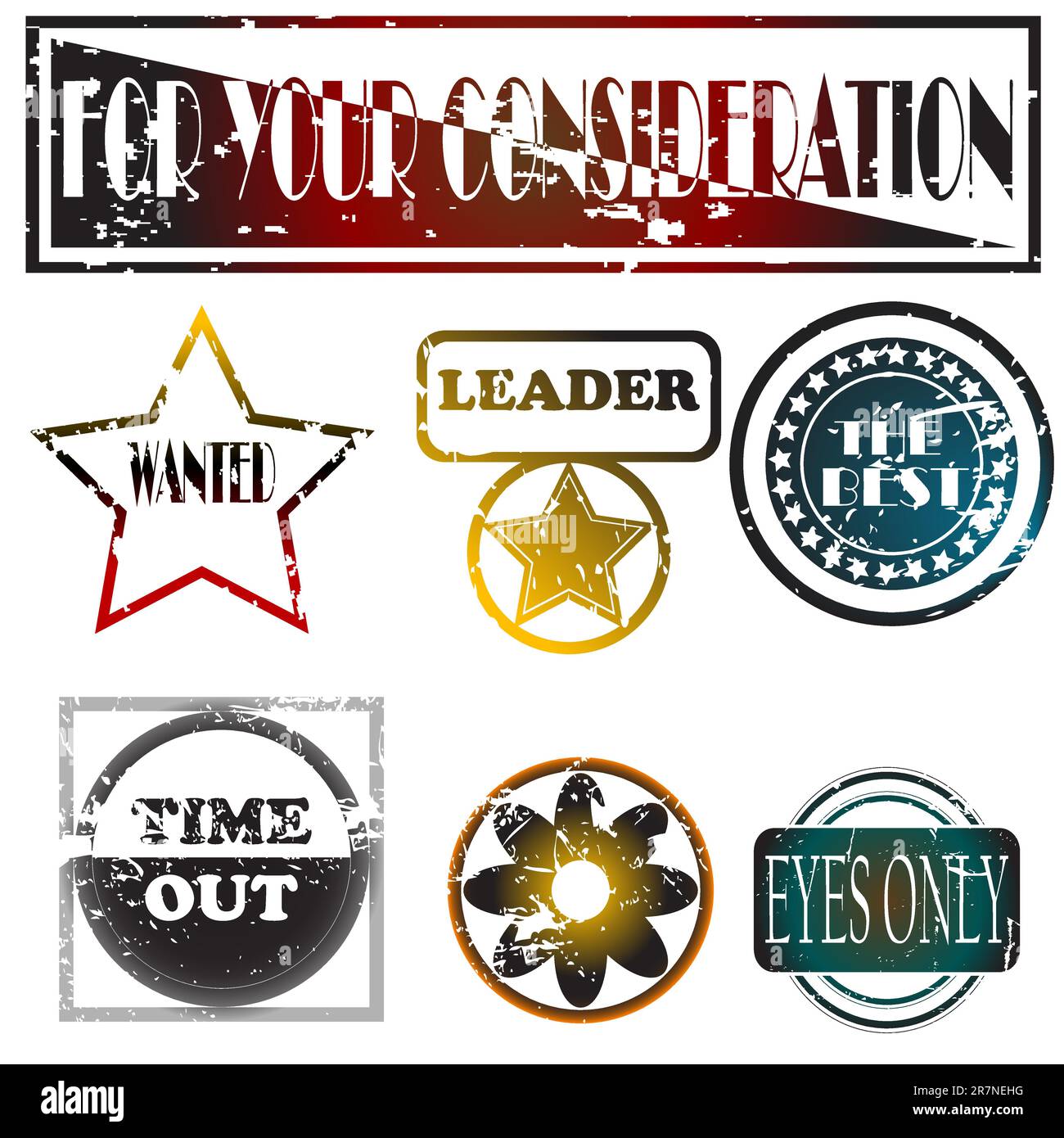 collection of stamps, vector art illustration Stock Vector Image & Art ...