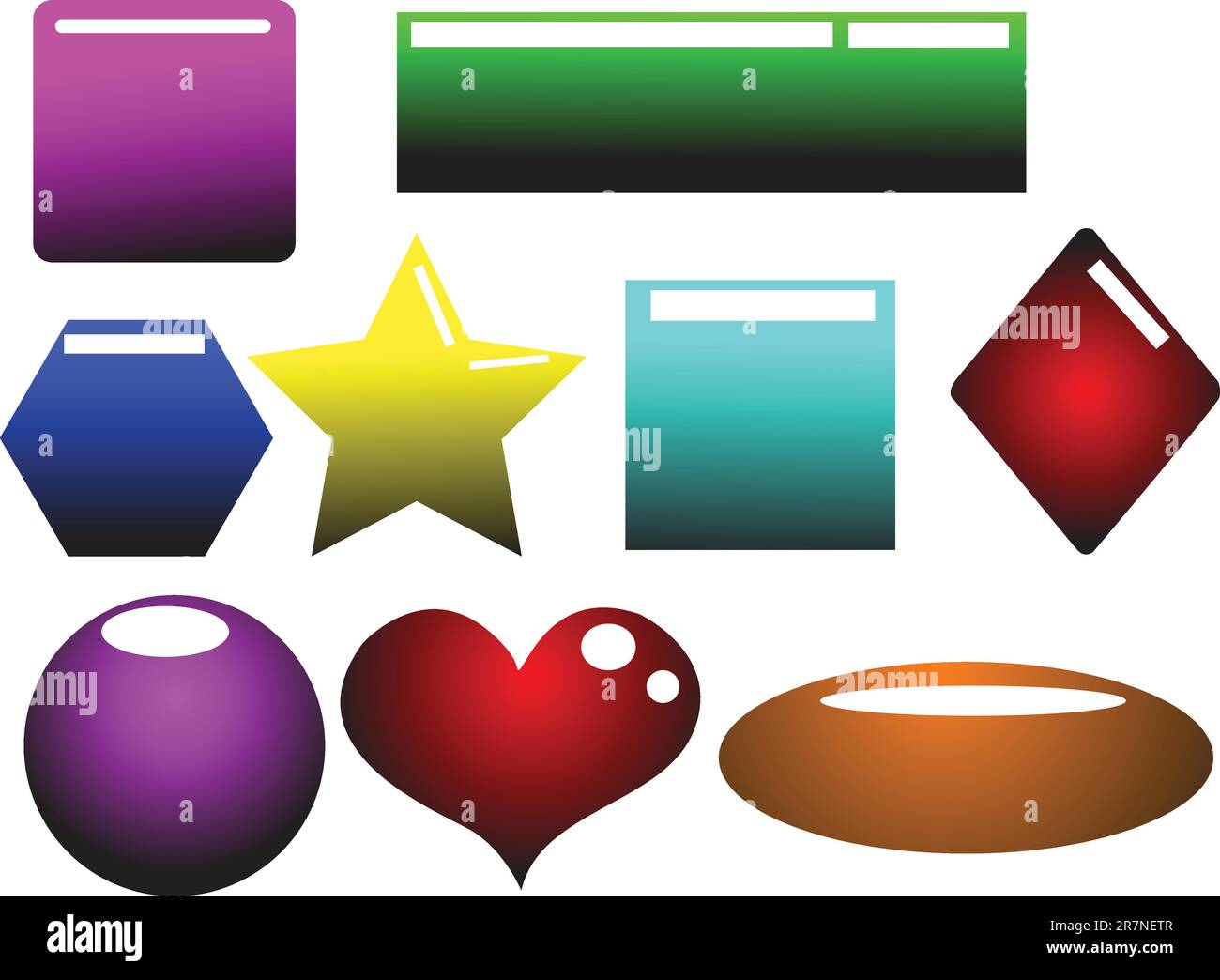 Website Buttons And Shapes Stock Vector Image & Art - Alamy