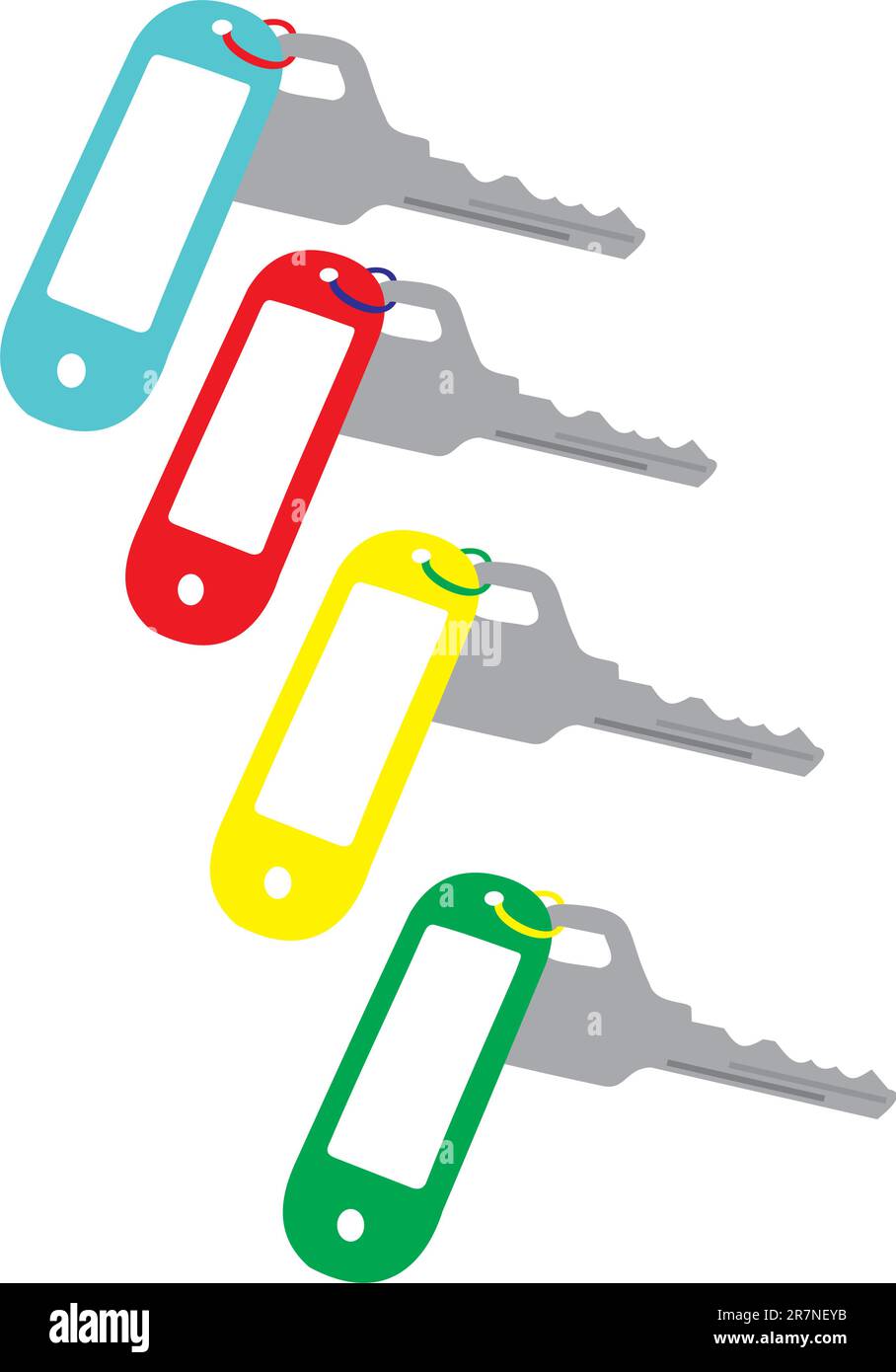 Set of keys. A key with a label. A flat key Stock Vector Image & Art ...