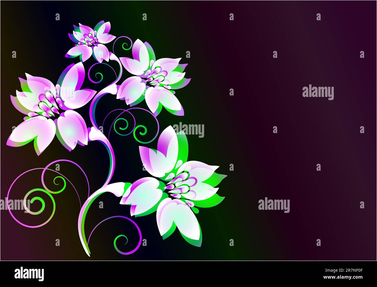 decorative composition with flowers Stock Vector Image & Art - Alamy