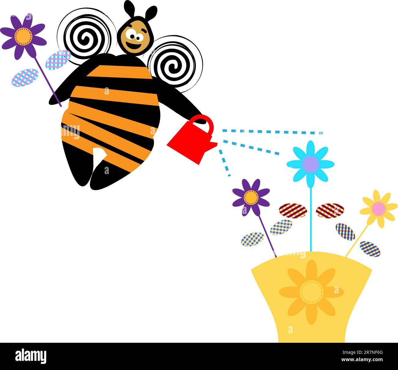 Bee outdoors macro Stock Vector Images - Alamy