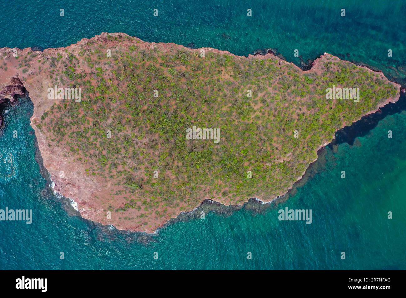 La Raza Island, Juma Island, San Nicolimaas Rock. Aerial view of San ...